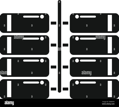Server Rack Icon Representing A Data Center Hosting Environment For