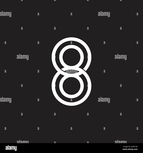Linked Loop Circles Object Lines Art Logo Vector Stock Vector Image And Art Alamy