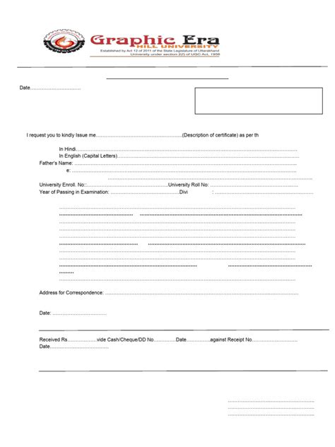 Application For Provisional Degree Certificate Migration Certificate 2 Pdf