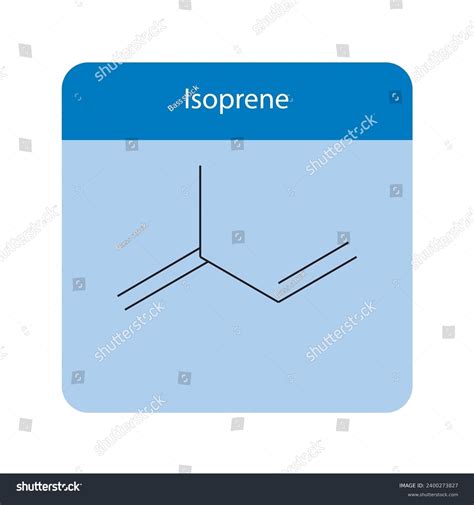 Isoprene Skeletal Structure Diagramhemiterpenoid Compound Molecule Stock Vector Royalty Free
