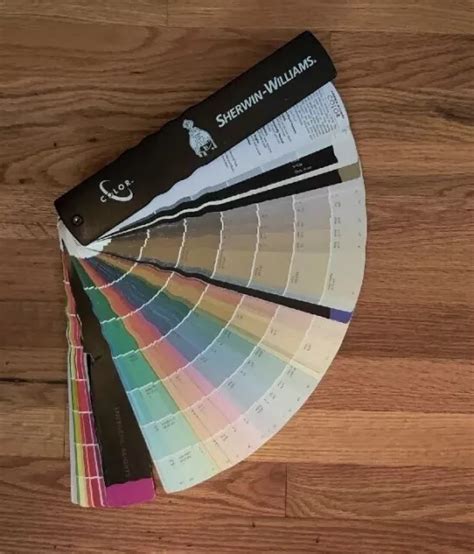 Sherwin Williams Color Deck Paint Chip Sample Index Card Swatches Case