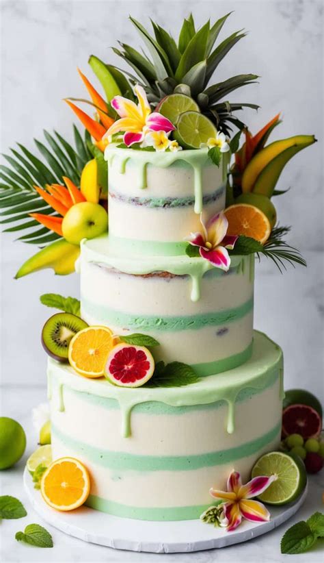17 Tropical Cake Decorating Ideas Bring The Beach To Your Dessert Table