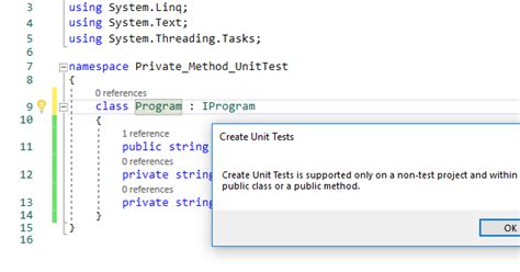 Unit Testing For Private Methods In Dotnet C