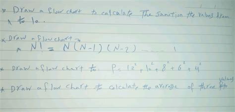 Draw A Flow Chart To Calculate The Summation The Values From 1 To 10