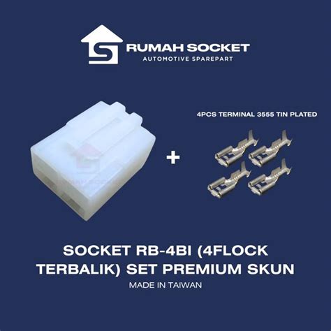 Jual Socketsocket Rumah Skun Konektor 4 Pin Femalecewek Lock Terbalik