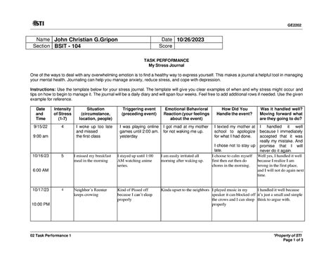 02 Task Performance 1 Ge 02 Task Performance 1 Property Of Sti Page