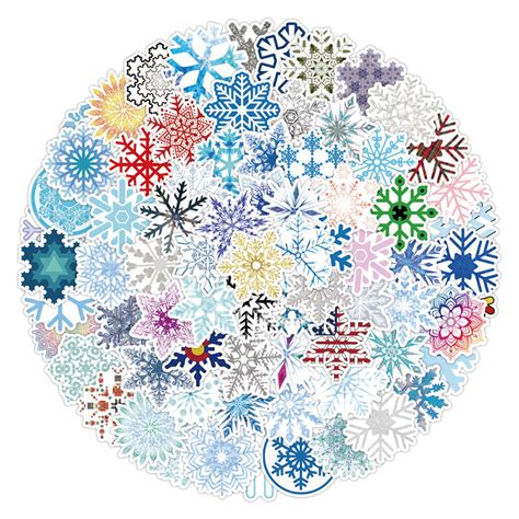 103050 개대 눈송이 겨울 재미 귀여운 만화 창 낙서 스티커 스케이트 보드 어린이 노트북 전화 기타 클래식 장난감