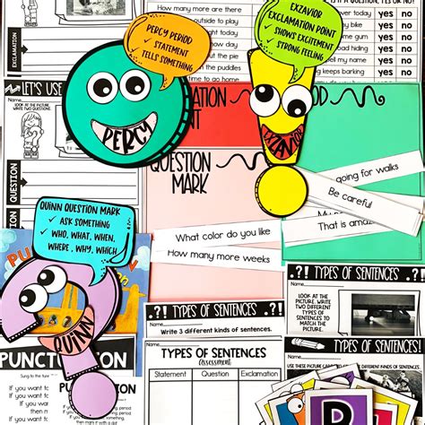 Types Of Sentences Activities Punctuation Megan Mitchell