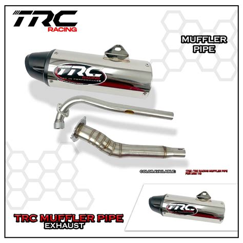 Trc Racing Power Pipe Honda Xrm 110 Muffler Exhaust With Removable Silencer 1725 Shopee