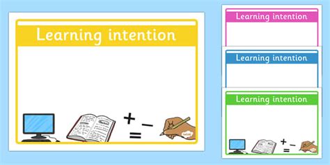 👉 Editable Learning Intention Posters Display Signs Twinkl