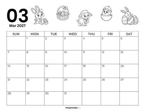 March 2027 Calendars 40 Free Printable Pdf