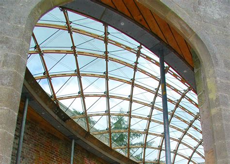Orangery Gridshell Chiddingstone Castle Interior Wooden House Ltd