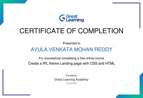 Avula Venkata Mohan Reddy On Linkedin Webdevelopment Html Css Greatlearning