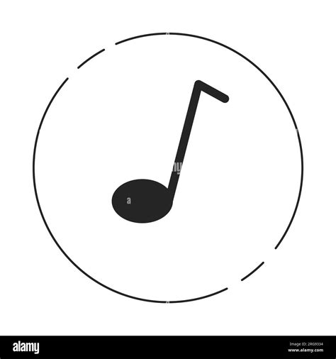 Playing Music Flat Monochrome Isolated Vector Object Stock Vector Image