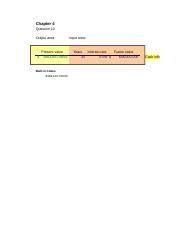 Chapter 4 Problem Set Excel Solutions Edition10 Xlsx Chapter 4 Question 10 Output Area