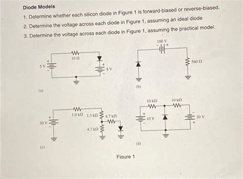 Solved Diode Models 1 Determine Whether Each Silicon Diode Chegg Com