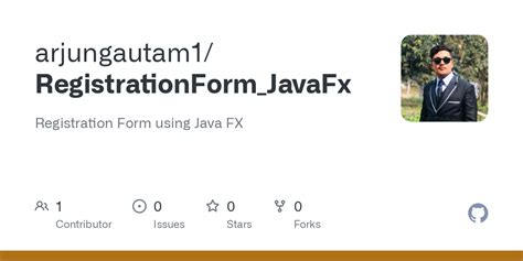 Registrationformjavafxsrcmainjavamodule Infojava At Master · Arjungautam1registrationform