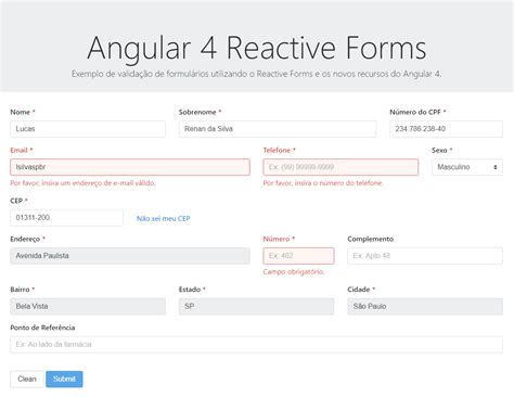 GitHub lsilvaspbr angular reactive forms Formulário em Angular validação dos campos