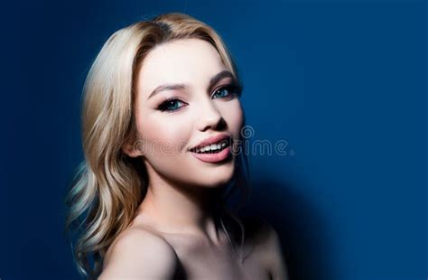 Sensual Female Model Face Woman With Beauty Face Facial Skin Portrait