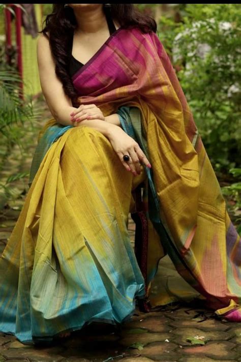 Silk Cotton Multi Shades Saree Shakthistyles