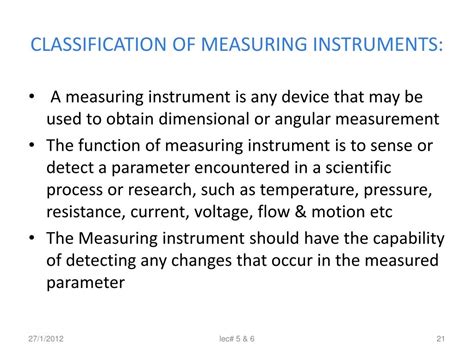 Measuring Instruments Classification At Kai Hartung Blog