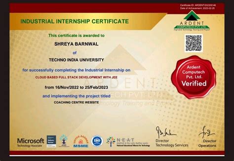 proud to announce that i have completed internship on cloud based full