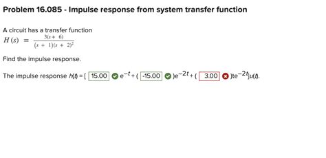 Solved Problem Impulse Response From System Chegg