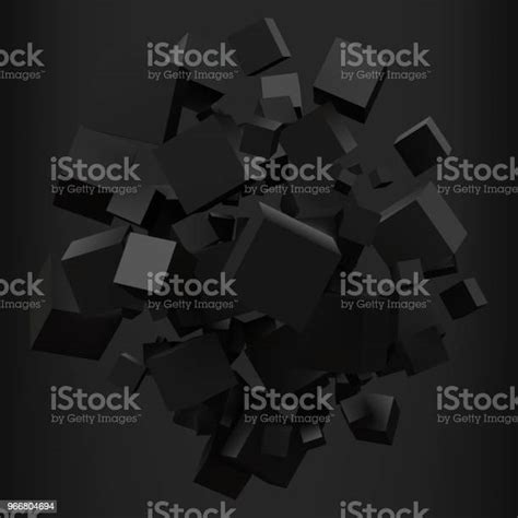 우아한 블랙 큐브입니다 3 차원 스타일 벡터 일러스트입니다 가능성에 대한 스톡 벡터 아트 및 기타 이미지 가능성 개념 곤충 Istock