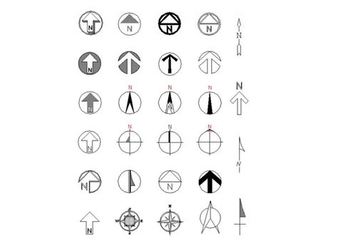 Common Format Compass Symbol Blocks CAD Drawing Details DWG File
