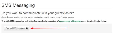 Setup Configuration SMS Messaging Messaging Support OwnerRez
