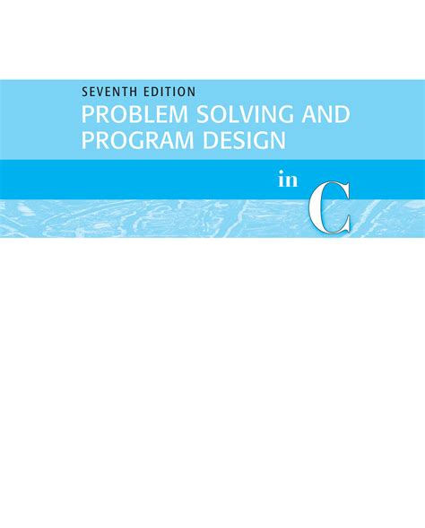 Solution Problem Solving And Program Design In C Th Edition Studypool