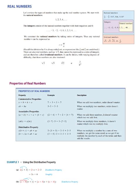 Lesson 1 Real Numbers Pdf