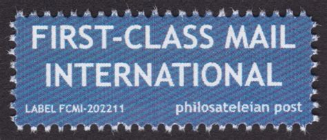 Philosateleian Post Introduces First Class Mail International Label
