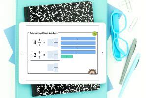 Simplify Subtracting Mixed Numbers With Regrouping Using Manipulatives Hooty S Homeroom