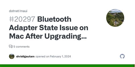 bluetooth adapter state issue on mac after upgrading maui project to