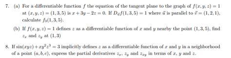 Solved A For A Differentiable Function F The Equation Chegg
