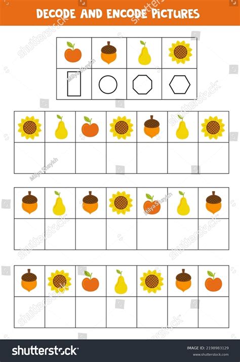 Decode Encode Pictures Logical Game Cute Stock Vector Royalty Free Shutterstock