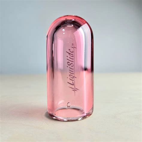 The Liquislide Knuckle Sized Glass Guitar Slide Pink Liquislide