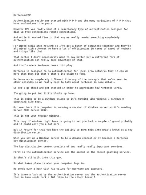 Kerberos Eap Pdf Application Layer Protocols Authentication