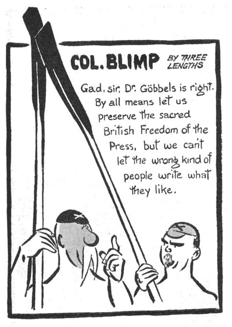 Examples From David Lows Colonel Blimp Comic Strip Evening Standard