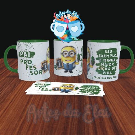 Artes De Canecas Profissão Pai Minions Elo7