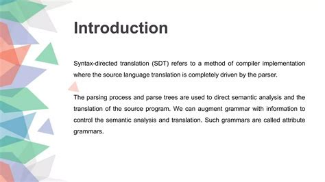 syntax directed translation ppt compiler construction pptx