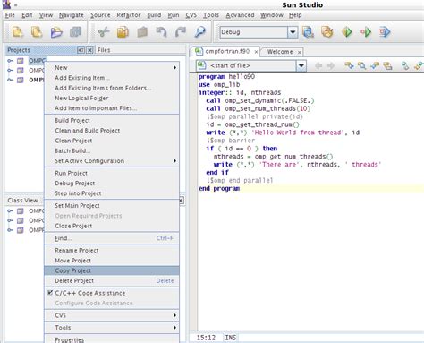 star hpc creating a new openmp project