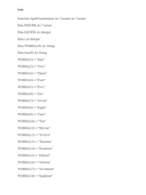 Function Spellnumber Pdf Computer Programming Computing