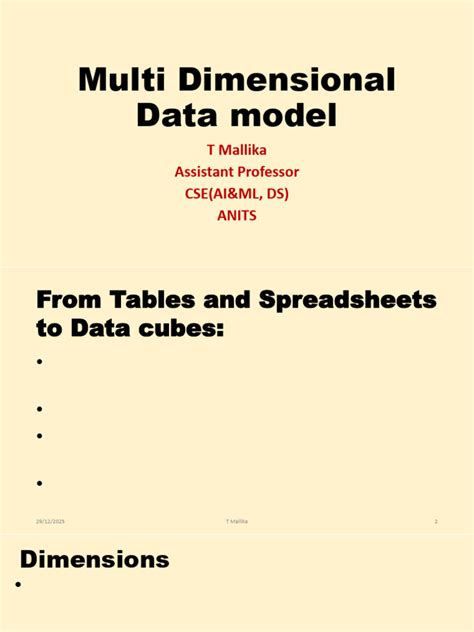 Multi Dimensional Data Model 1 Pdf Data Warehouse Information