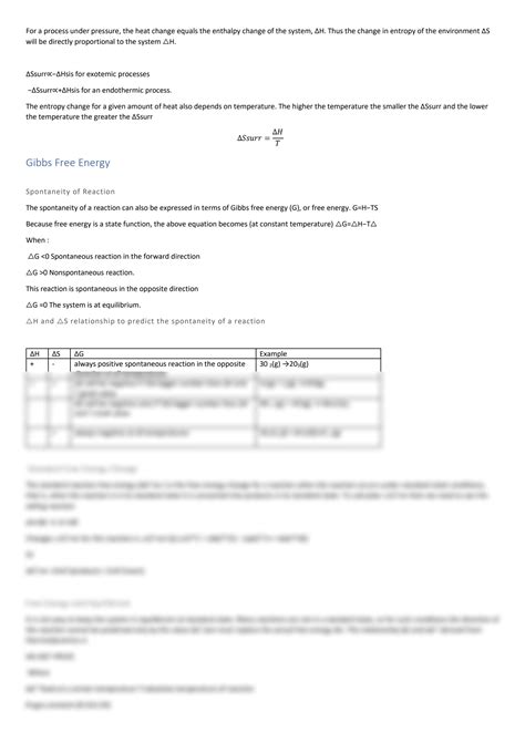 SOLUTION Modules Formulas Gibbs Free Energy Entropy Problems Studypool