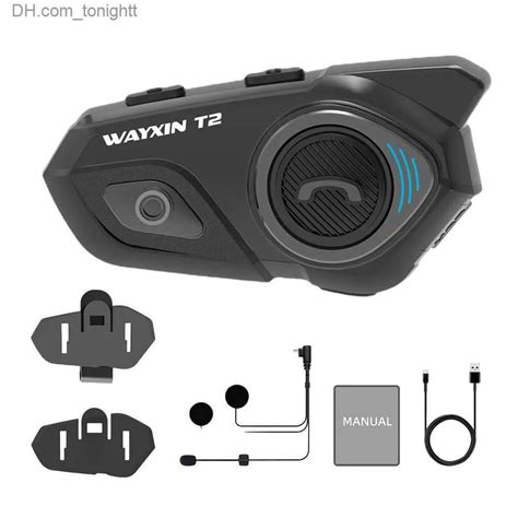Waterproof Bluetooth Motorcycle Helmet Intercom Motorcycle Bluetooth Headset Wireless 5 0 For 2
