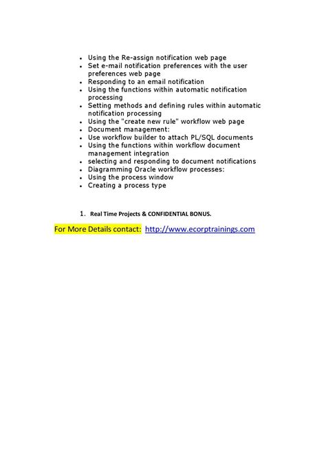 Oracle Workflow Training India Pdf
