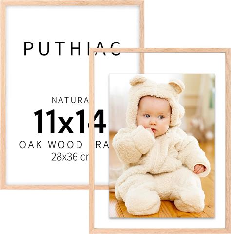 Puthiac 11x14 Floating Picture Frames 11x14 Oak Wood