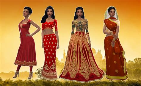 Cultural Lookbook Indian Indian Outfits Sims 4 Dresses Sims 4